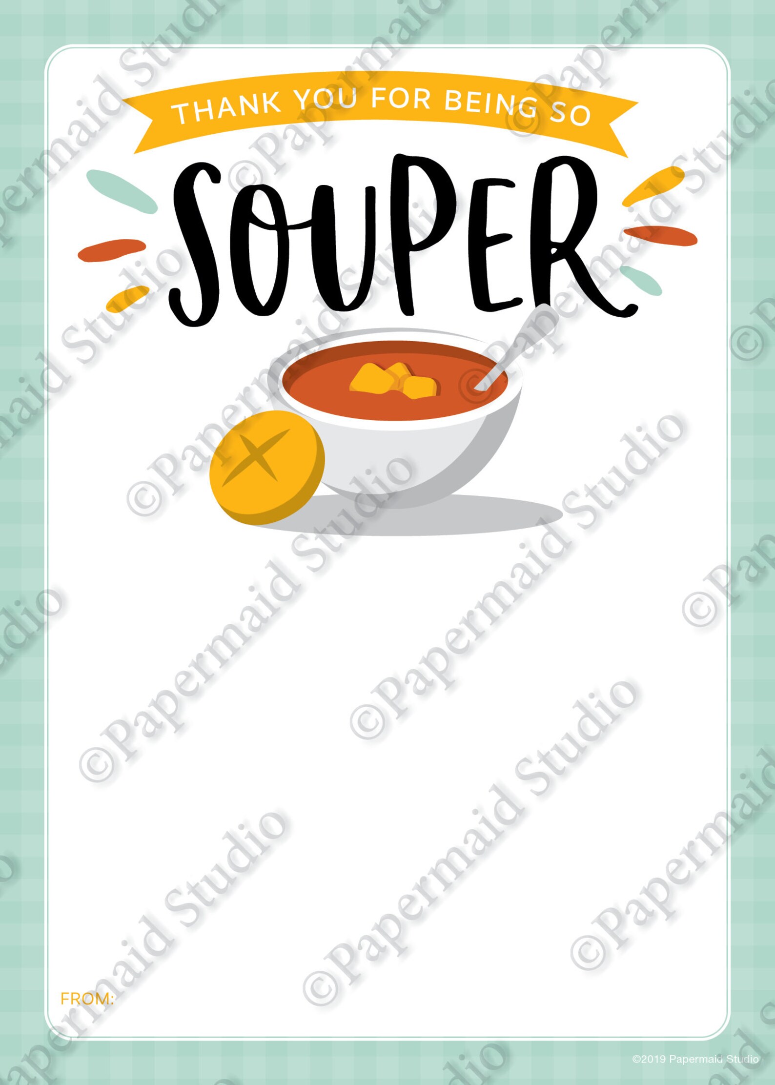 Printable Staff Appreciation Gift Card Holder Soup & - Etsy