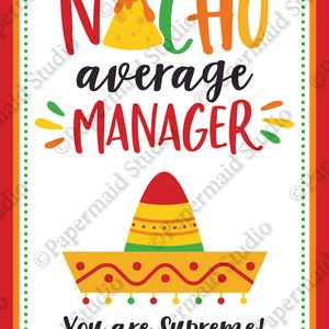 PRINTABLE Boss's Day Gift Card Holder - Manager Thank You Card ...