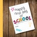 PRINTABLE Back to School Gift Tag Teacher Card First Day of School Gift ...