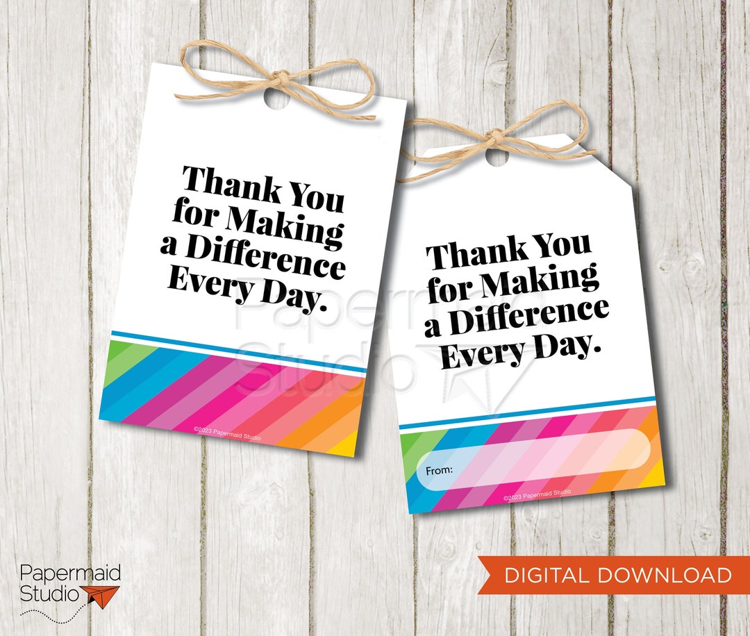 Employee Appreciation Gift Tag - Administrative Professionals Gift ...