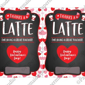 PRINTABLE Teacher Valentine's Day Coffee Gift Card Holder - Bus Driver ...