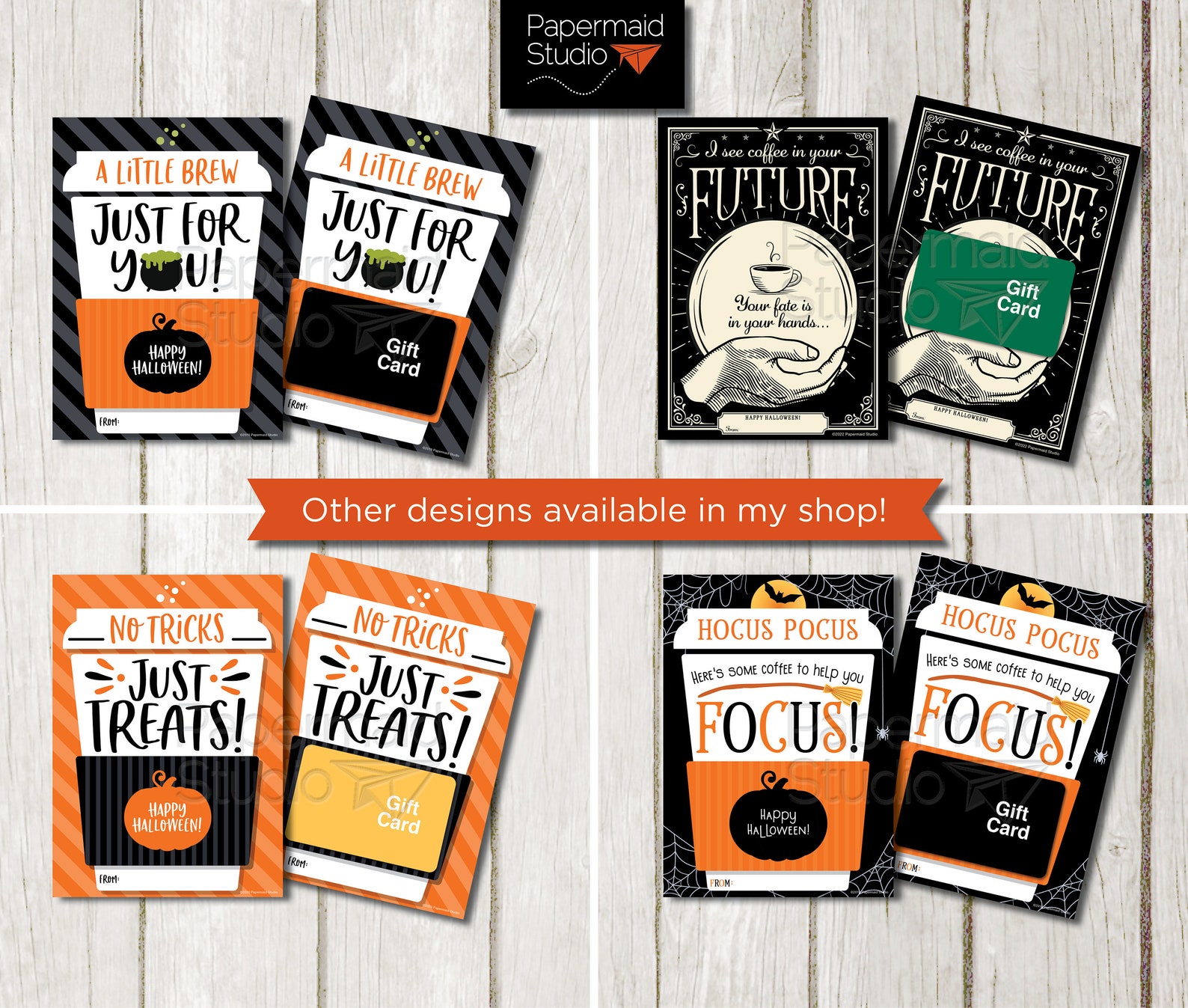 Halloween Gift Card Holder for Coffee Printable - Teacher Halloween ...