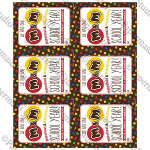PRINTABLE Last Day of School M & Candy Tag - Teacher End of Year Class ...