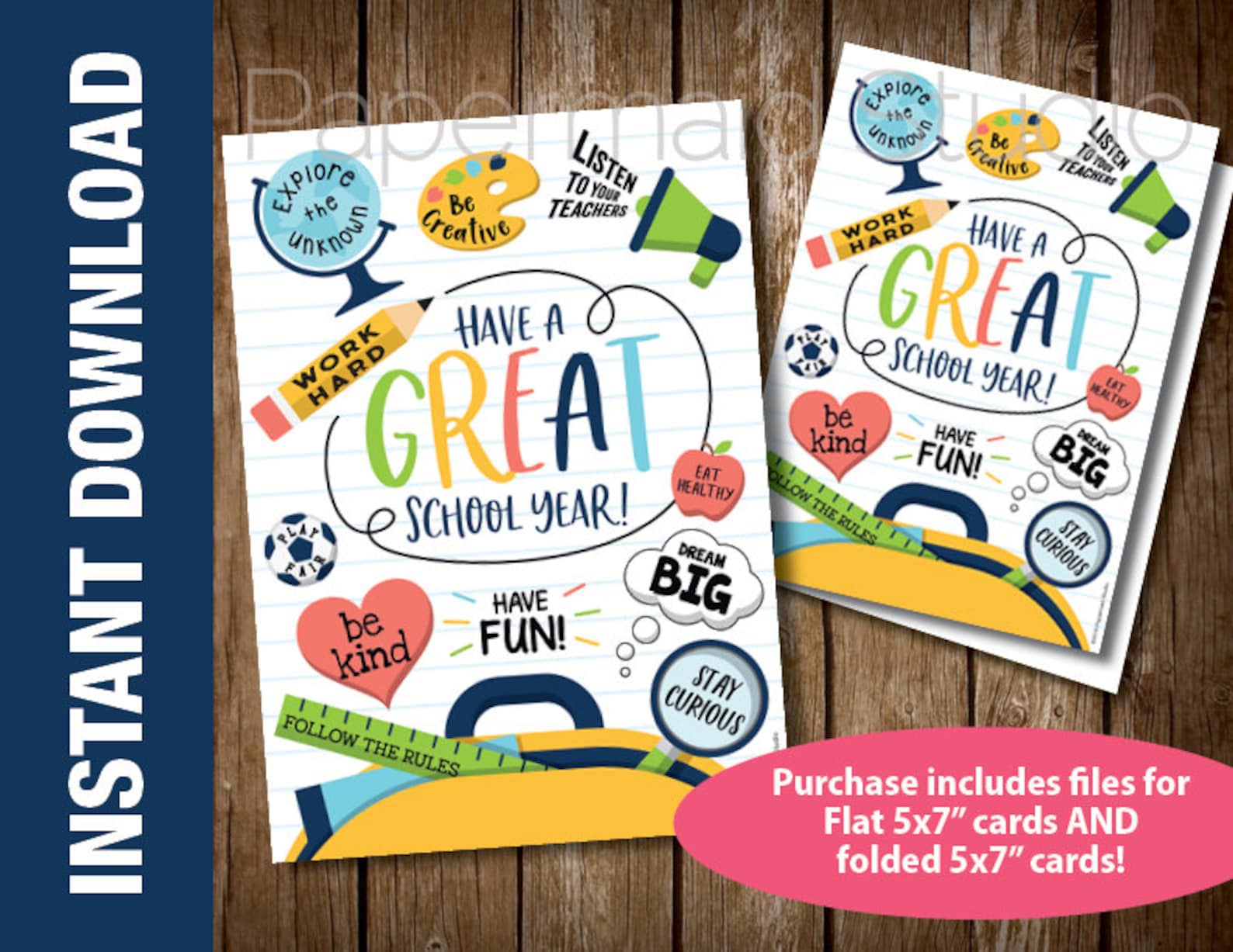 Back to School Card Printable Teacher Card First Day of - Etsy