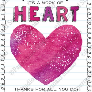 PRINTABLE Teacher Thank You Card -- Printable Teacher Appreciation Card ...