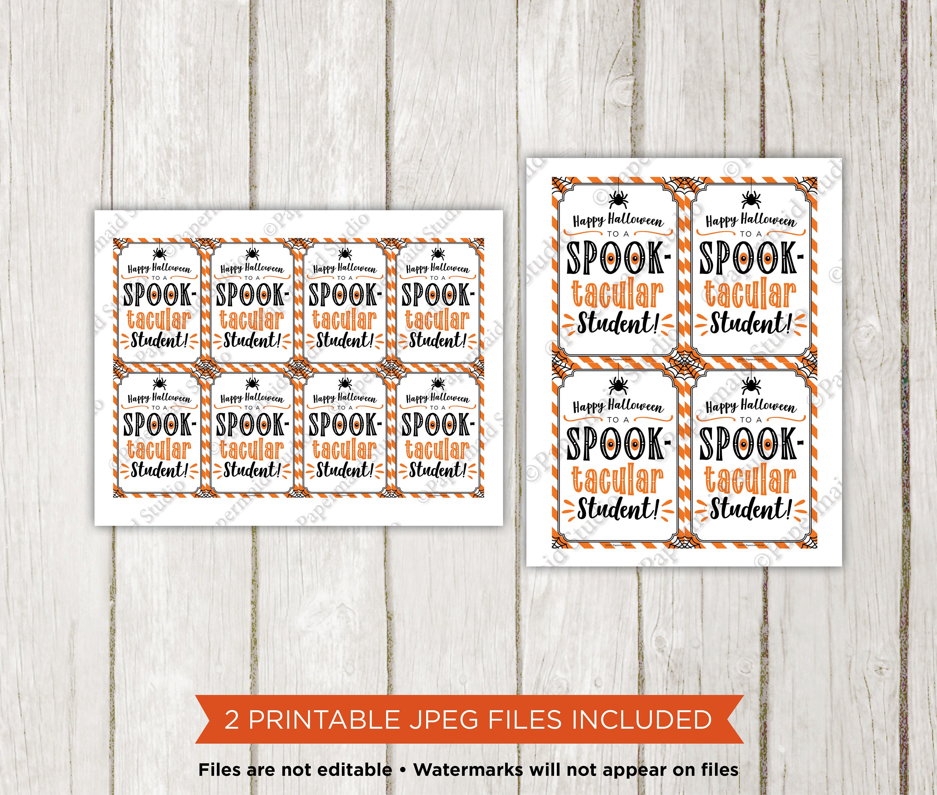 Halloween Gift Tag for Student PRINTABLE - Fall Party Student Gift Tag ...