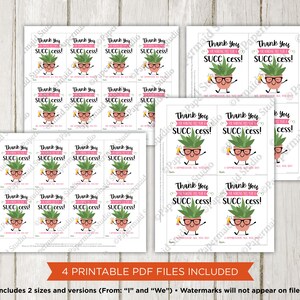 Teacher Appreciation Gift - Succulent Tag Printable - Staff Thank You ...