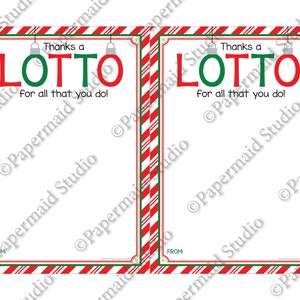 Printable Teacher Lottery Ticket Christmas Card - Teacher Thank You ...