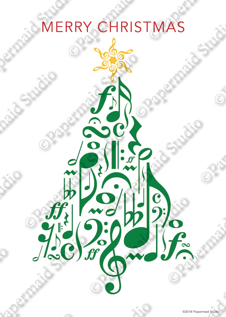 PRINTABLE Music Teacher Christmas Card Printable Music - Etsy