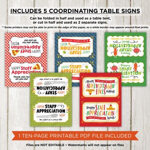Teacher Appreciation Signs Bundle - Teacher Appreciation Lunch Signs ...