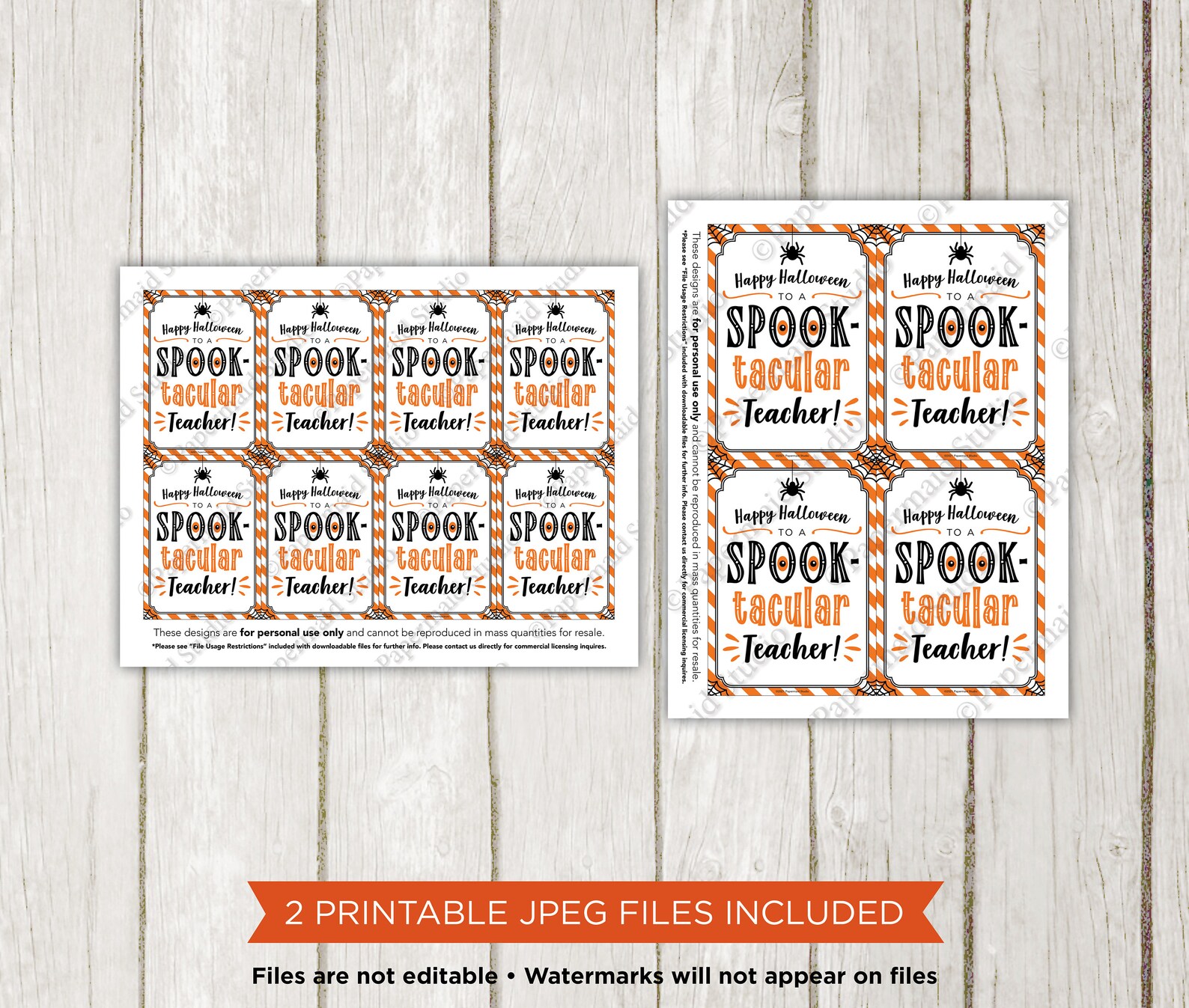 Halloween Teacher Gift Tag Printable Halloween Coffee Tag - Etsy