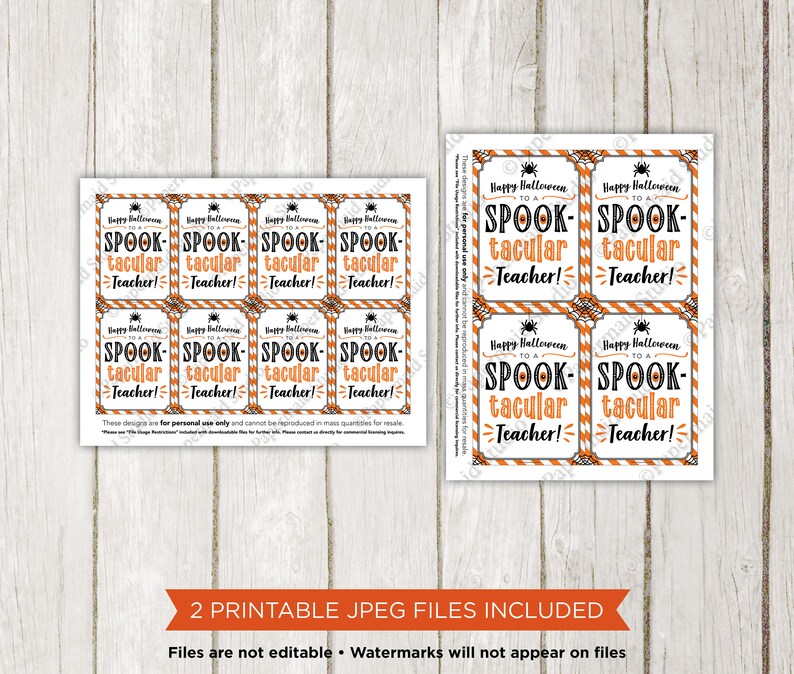Halloween Teacher Gift Tag Printable Halloween Coffee Tag - Etsy