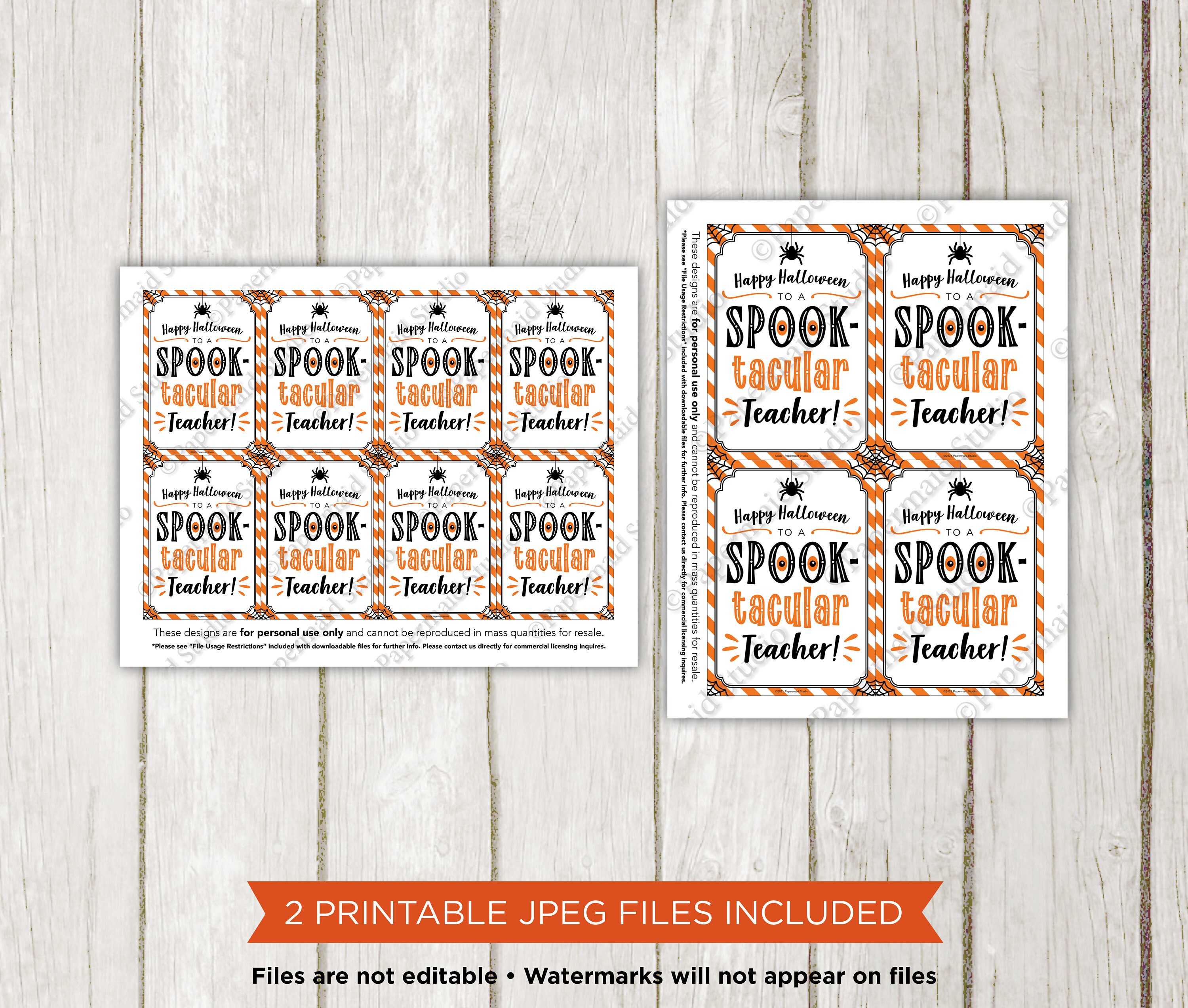 Halloween Teacher Gift Tag Printable Halloween Coffee Tag - Etsy