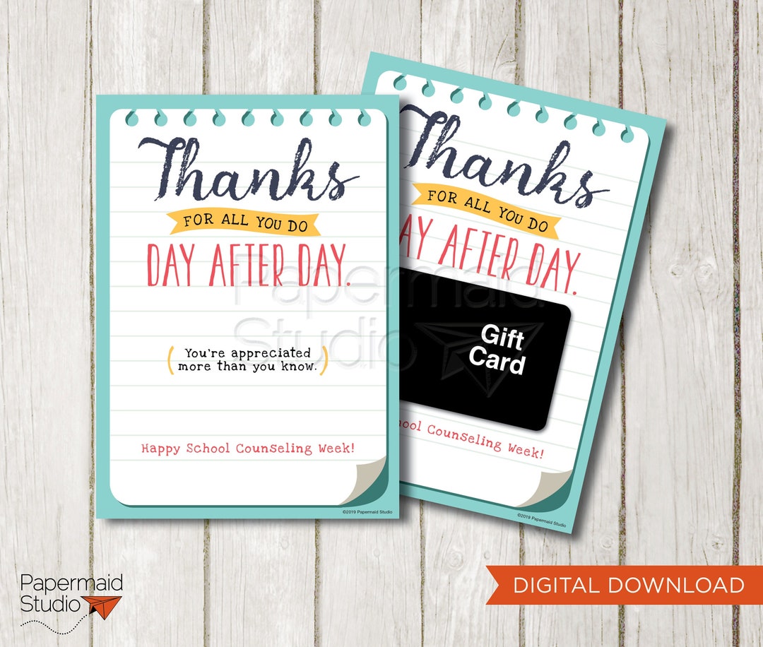 School Counseling Week Card - Printable School Counselor Appreciation ...