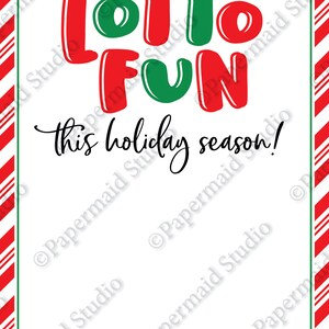 Printable Lottery Ticket Christmas Card - Teacher Christmas Gift Card ...