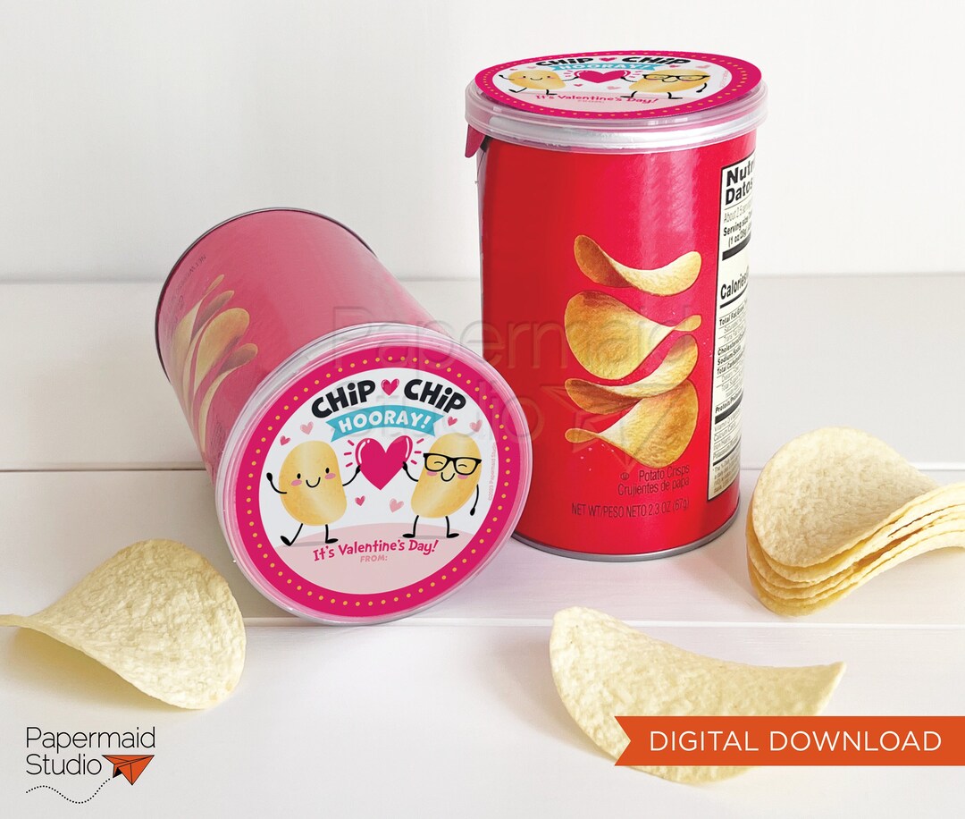 Valentine Chip Labels - Printable Valentines for Snack Size Chips ...