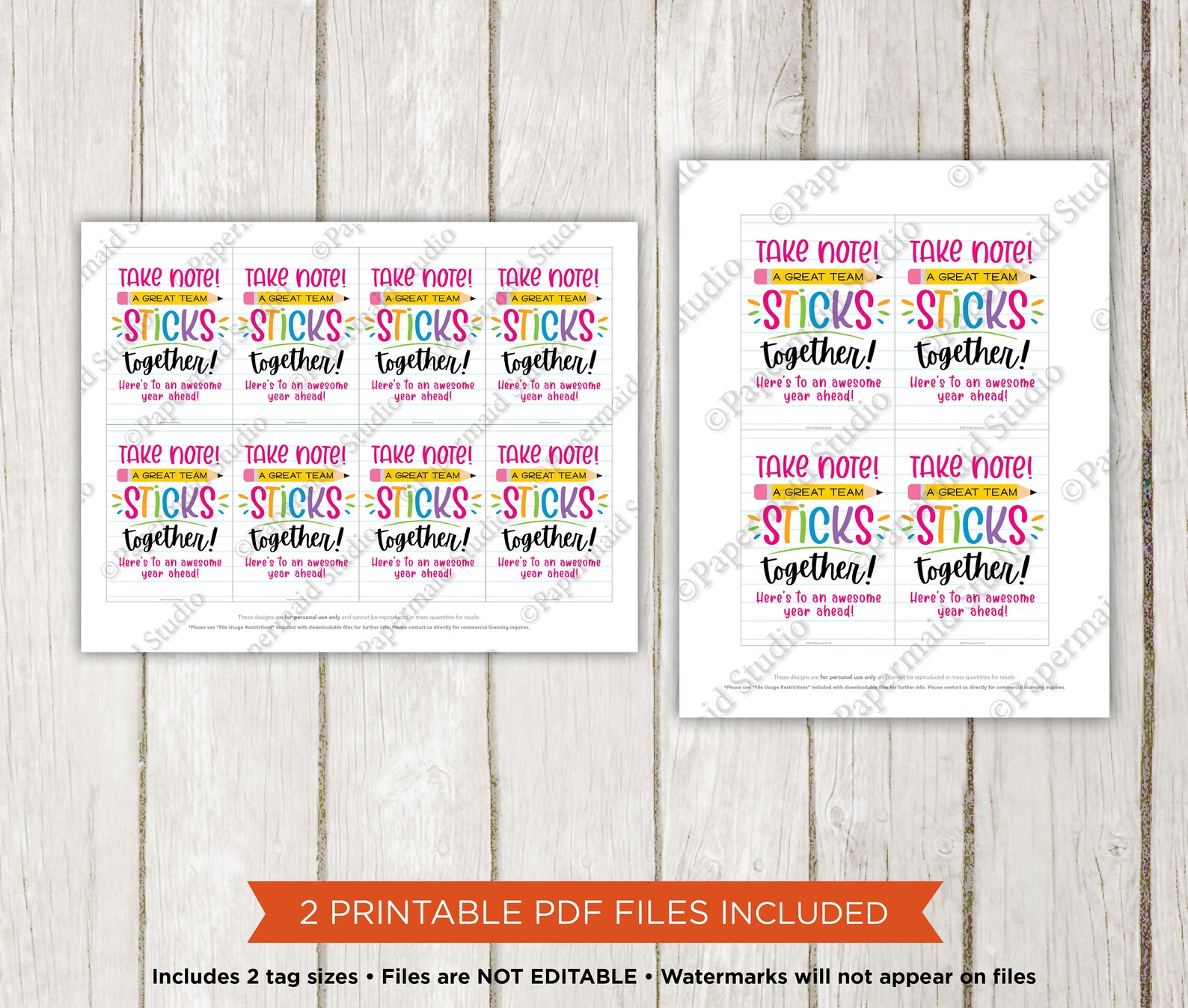 Back to School Tag Printable - First Day of School Sticky Note Gift Tag ...
