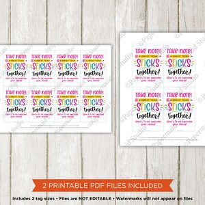 Back to School Tag Printable - First Day of School Sticky Note Gift Tag ...