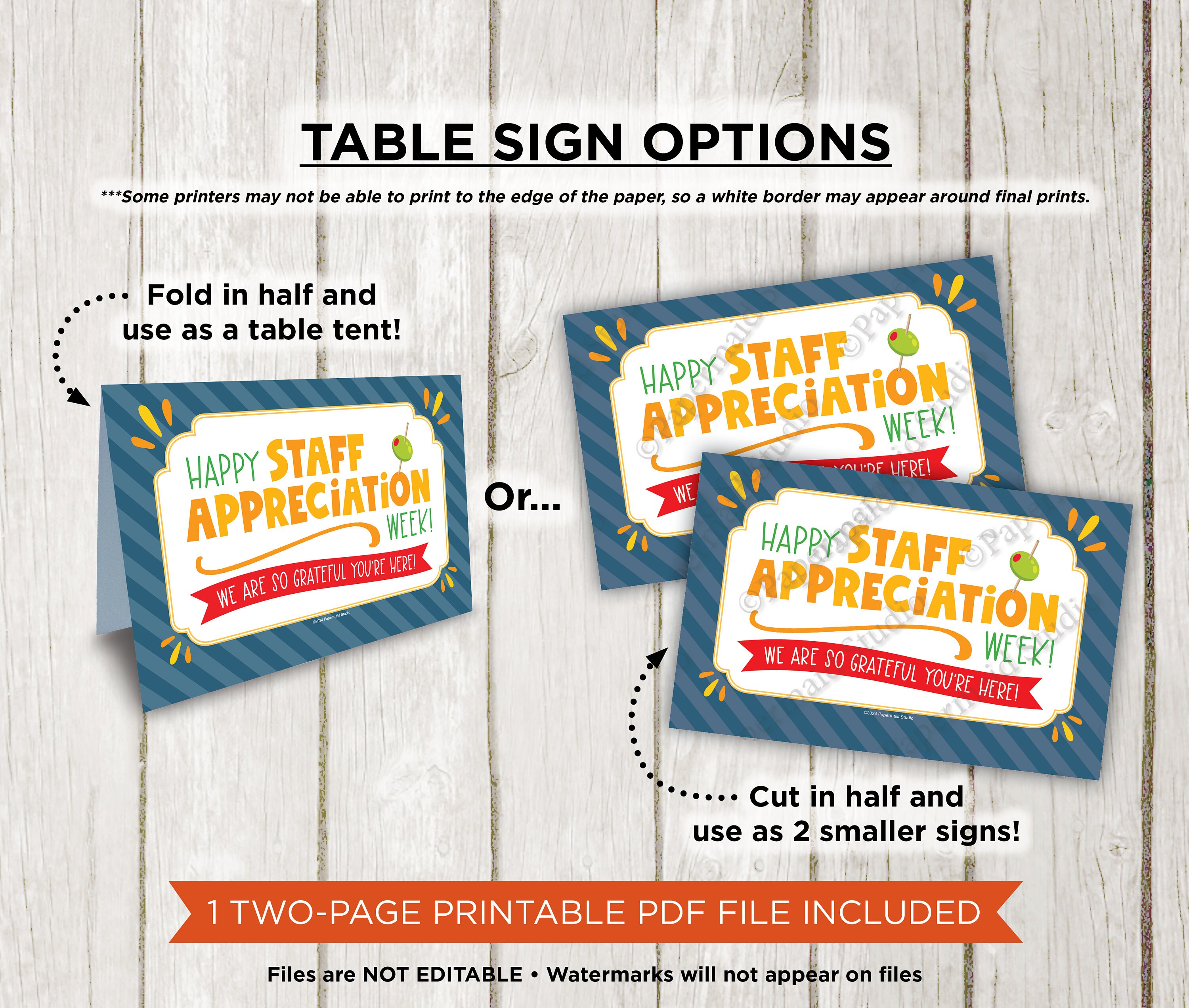 Teacher Appreciation Sub Sandwich Signs Printable - Teacher ...