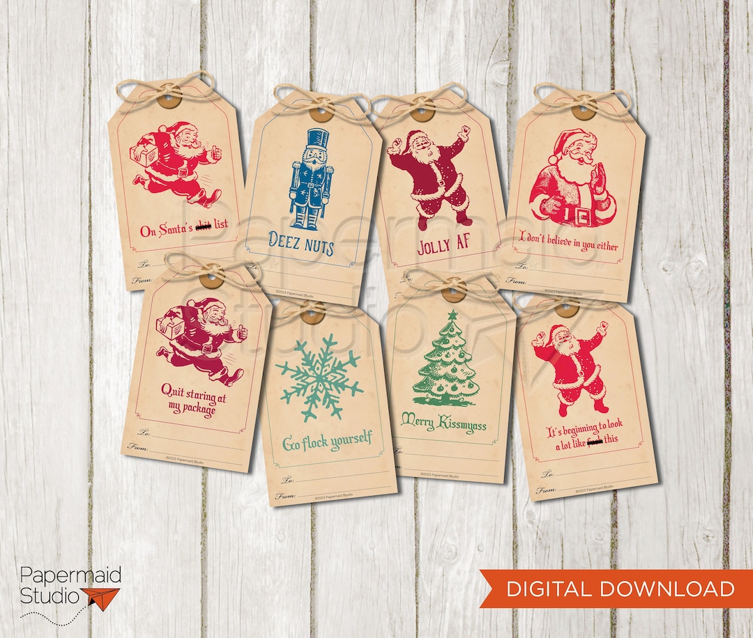 Funny Christmas Gift Tag Printable - Snarky Holiday Gift Tags ...