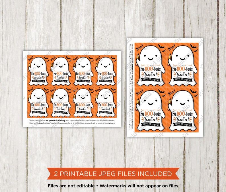 Teacher Halloween Gift Tag Halloween Teacher Gift Card - Etsy