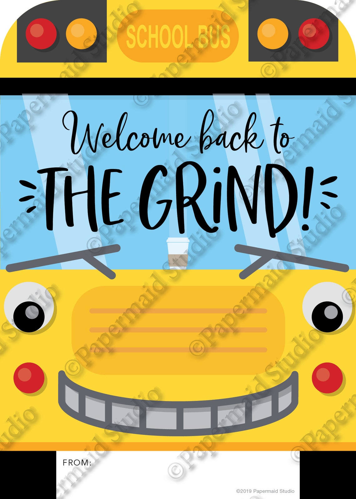 PRINTABLE Bus Driver Welcome Back Coffee Gift Card Holder - Etsy