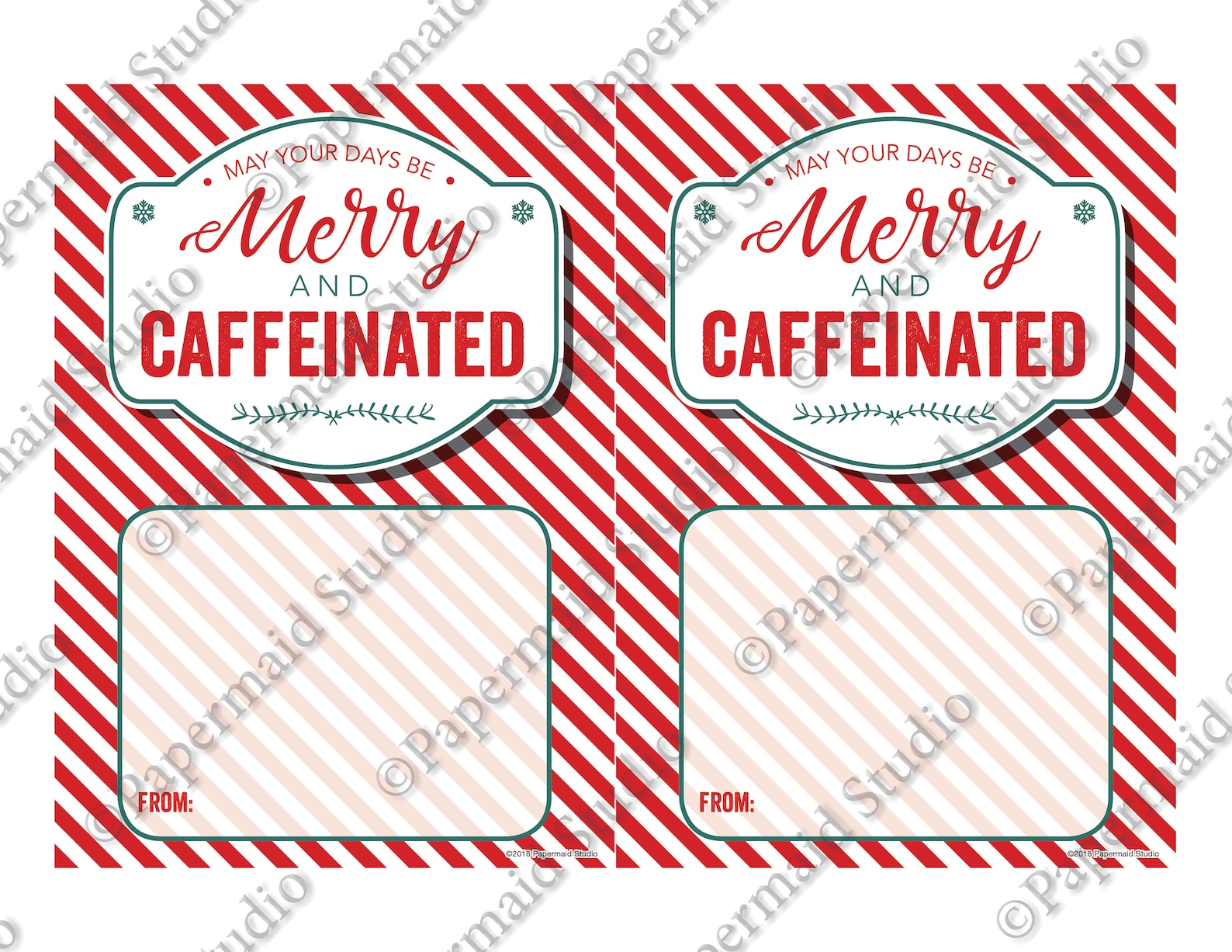 PRINTABLE Coffee Themed Christmas Card Coffee Holiday Card - Etsy