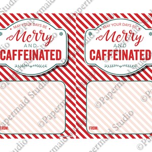 PRINTABLE Coffee Themed Christmas Card -- Coffee Holiday Card -- Coffee ...