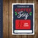PRINTABLE Coffee Themed Christmas Card Coffee Holiday Card Coffee Gift ...