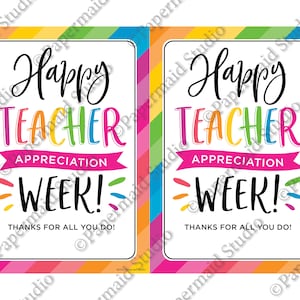 PRINTABLE Teacher Appreciation Card - Teacher Appreciation Week - Staff ...