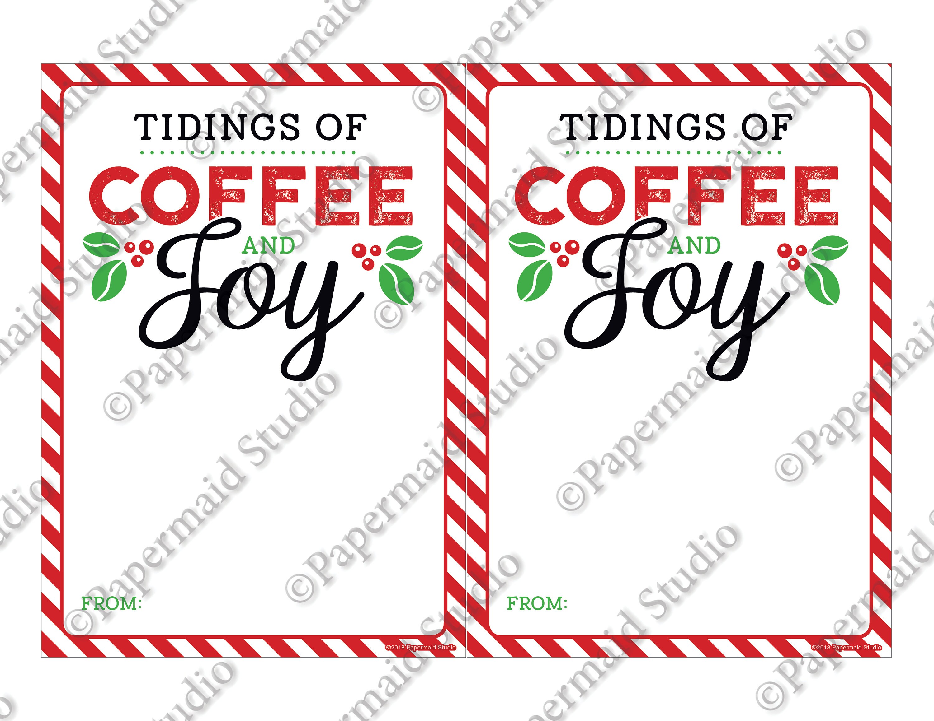 PRINTABLE Coffee Themed Christmas Card Coffee Holiday Card | Etsy