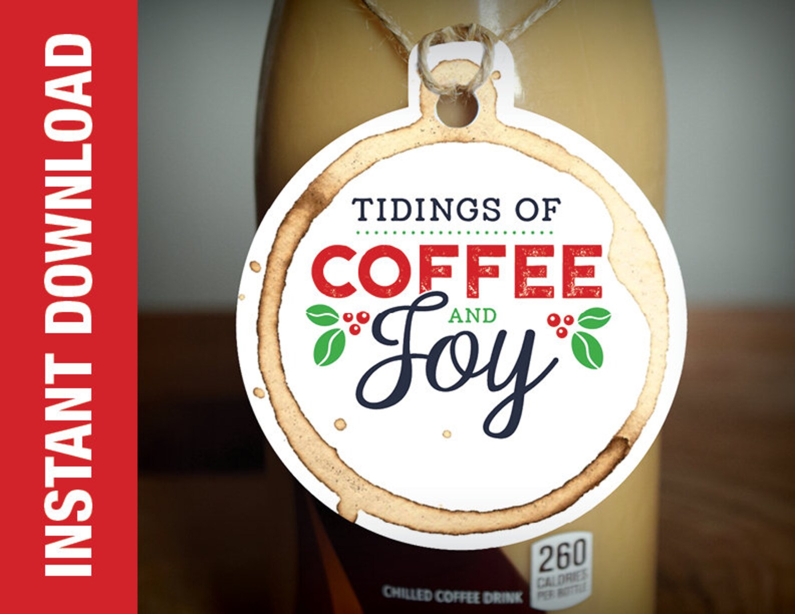 PRINTABLE Coffee Gift Tag -- Teacher Christmas Gift Coffee Gift Tag ...