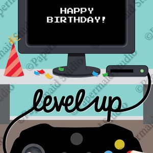 PRINTABLE Video Game Gift Card Holder - Video Gamer Birthday Card ...