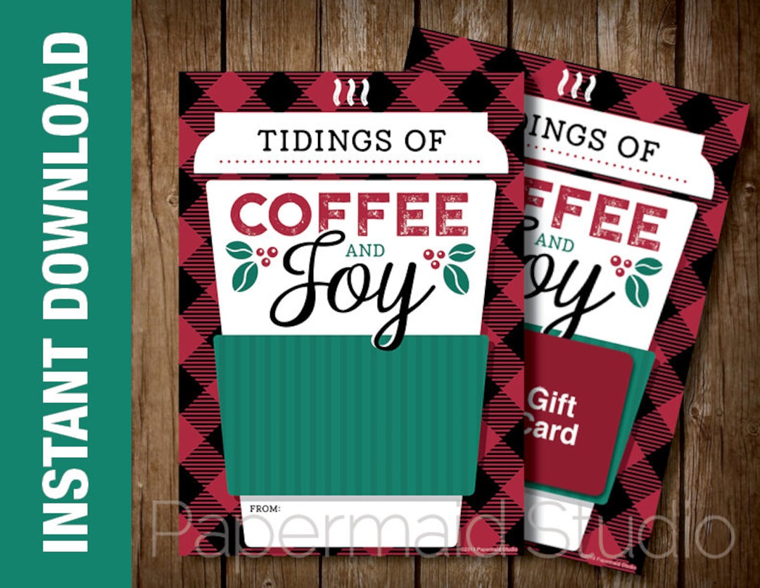 PRINTABLE Christmas Coffee Gift Card Holder - Teacher Christmas Gift ...