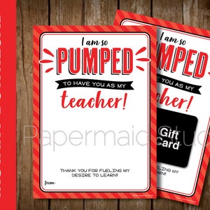 PRINTABLE Teacher Appreciation Gas Gift Card Holder - Teacher Thank You ...