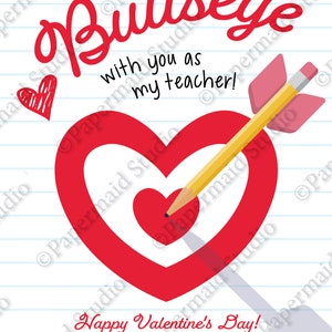 PRINTABLE Teacher Target Gift Card Holder Valentine - Teacher Valentine ...