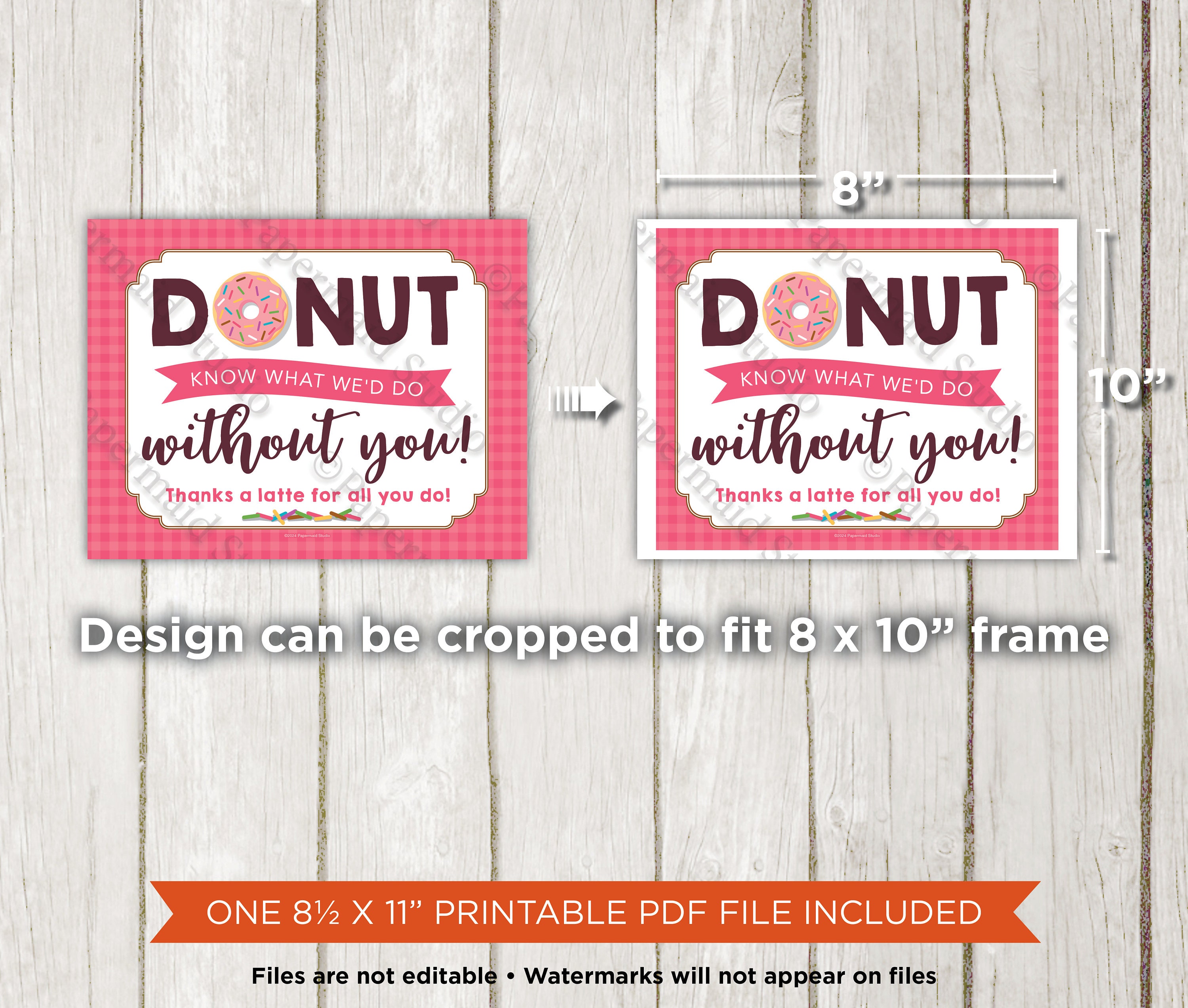 Teacher Appreciation Donut Printable - Staff Appreciation Donut Thank ...