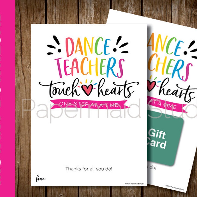 Dance Teacher Card - Etsy