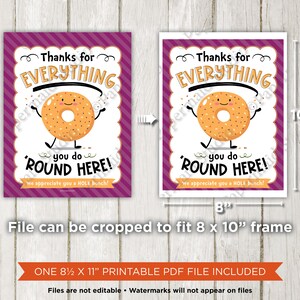 Teacher Appreciation Bagel Printable - Staff Appreciation Bagel Thank ...