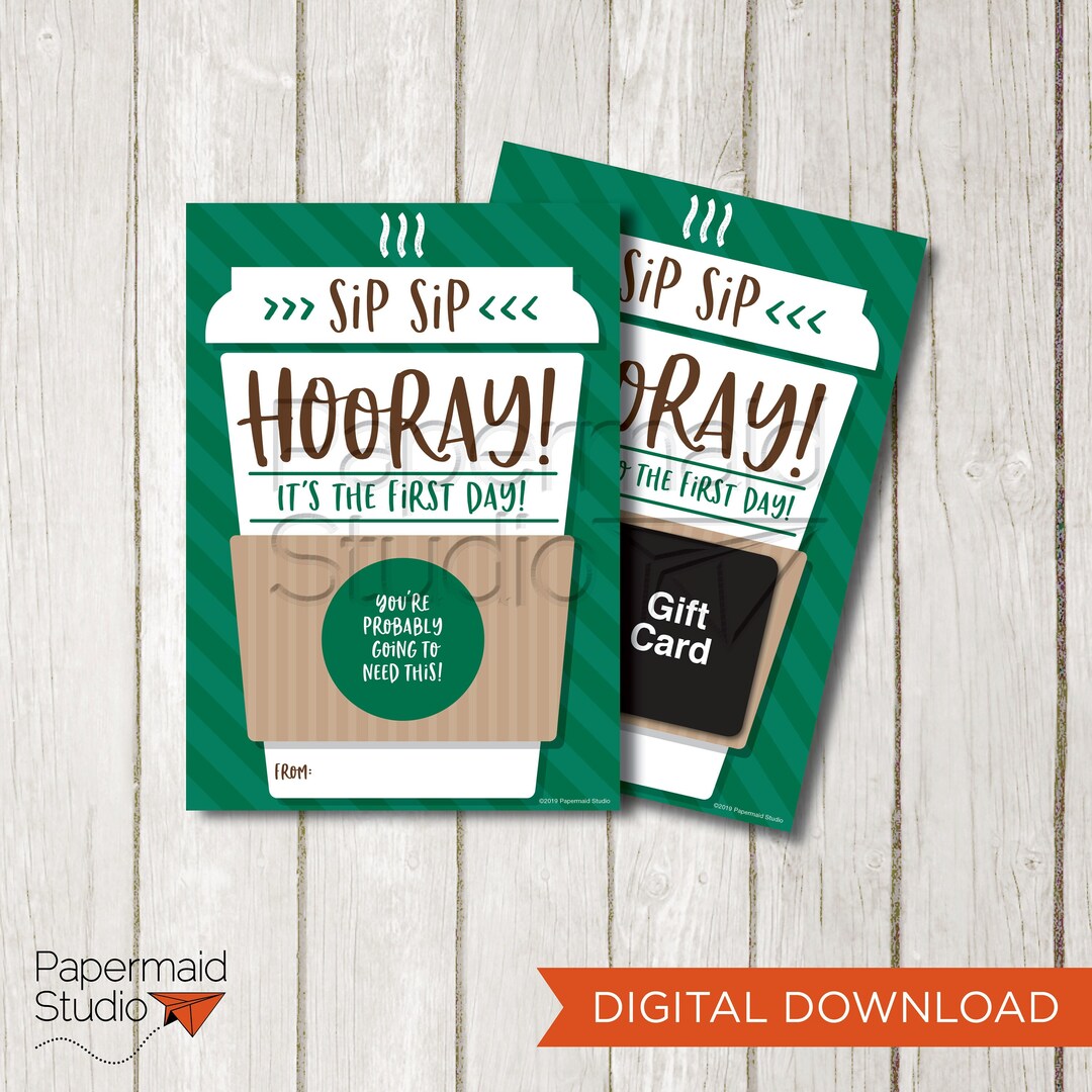 Back to School Teacher Gift Coffee Printable - First Day of School ...