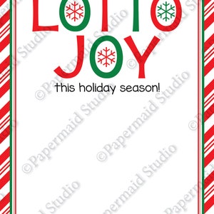 Printable Lottery Ticket Christmas Card - Teacher Christmas Gift Card ...