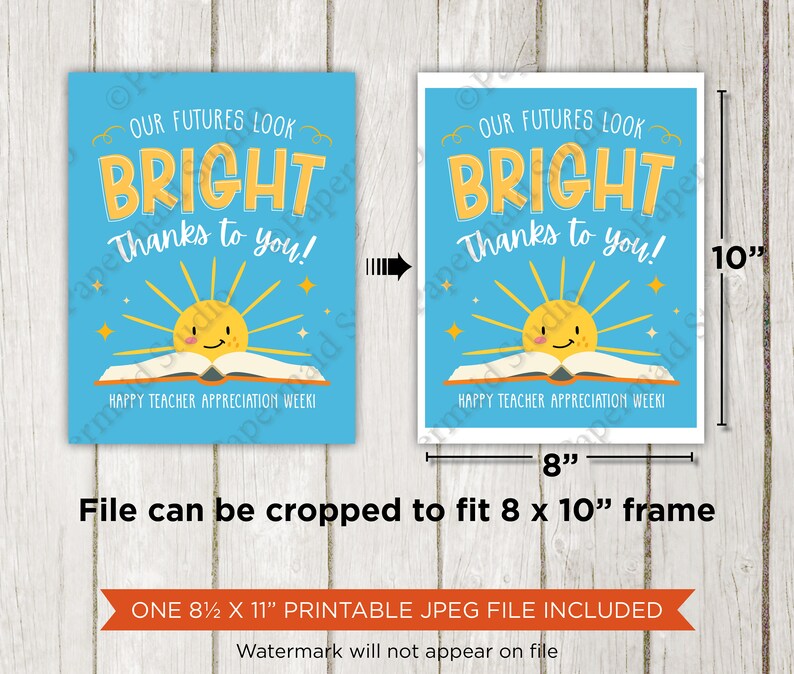 Teacher Appreciation Sign Printable Teacher Appreciation - Etsy