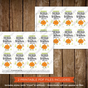 Halloween Teacher Gift Tag Printable Teacher Halloween Tag - Etsy