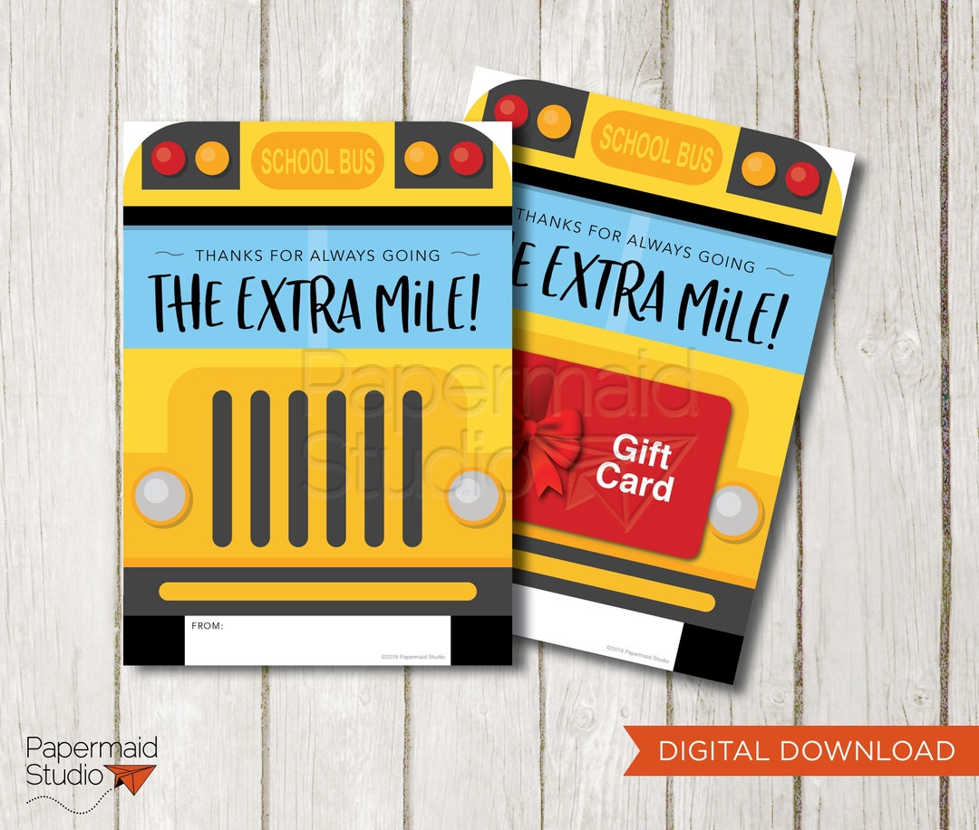 Bus Driver Gift - Bus Driver Appreciation - Bus Driver Thank You Card ...