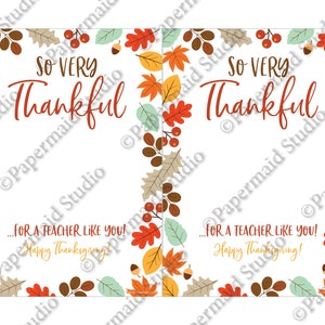 PRINTABLE Teacher Thanksgiving Gift Card Holder - School Teacher ...