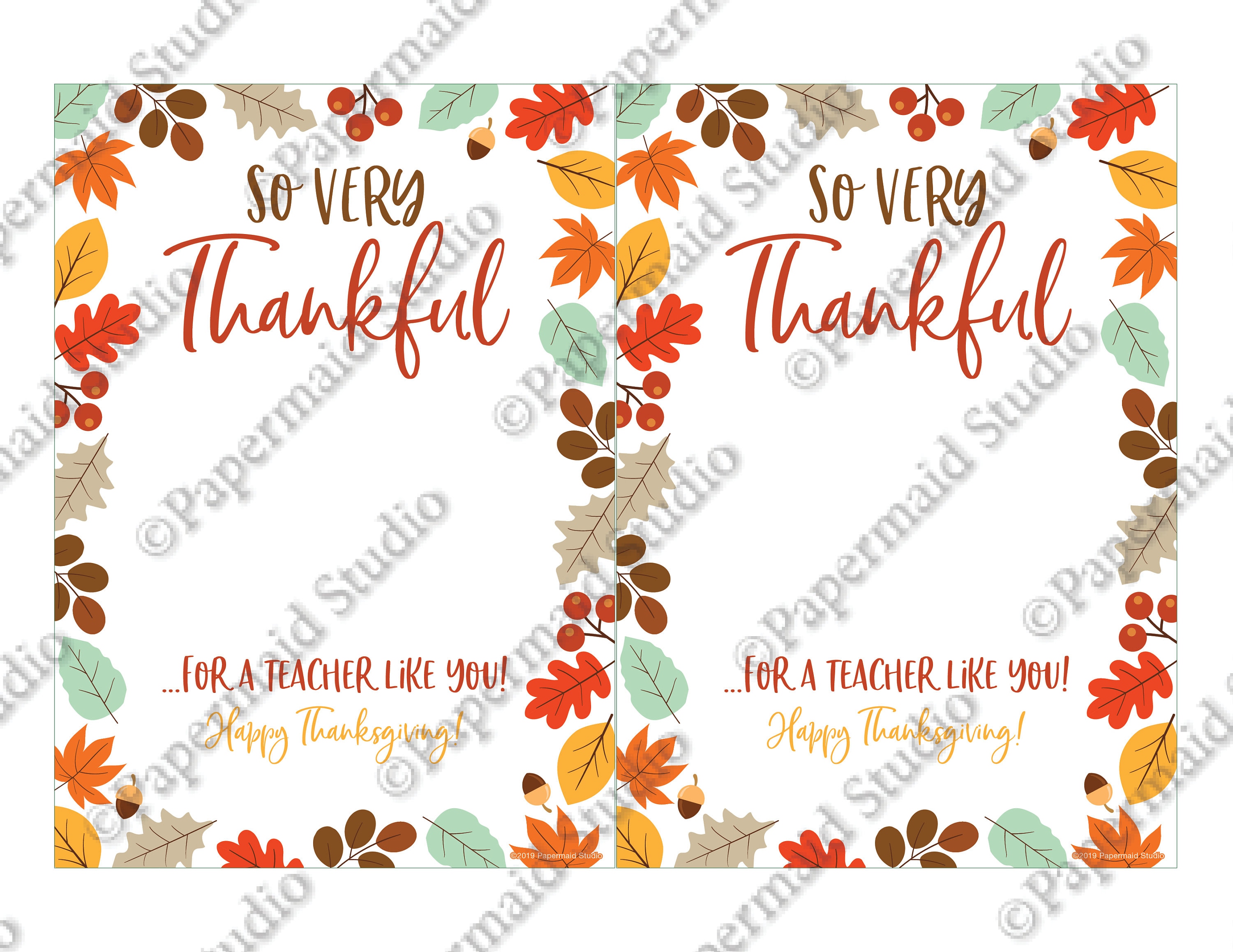 PRINTABLE Teacher Thanksgiving Gift Card Holder School - Etsy