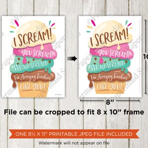 Ice Cream Sign Printable - Ice Cream Teacher Appreciation Gift ...