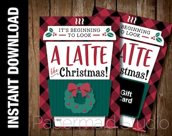 PRINTABLE Christmas Coffee Gift Card Holder Teacher | Etsy