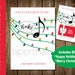 PRINTABLE Music Teacher Christmas Card - Band Teacher Gift Card Holder ...