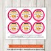Valentine Orange Cup Tags - Printable Orange Valentine Labels ...